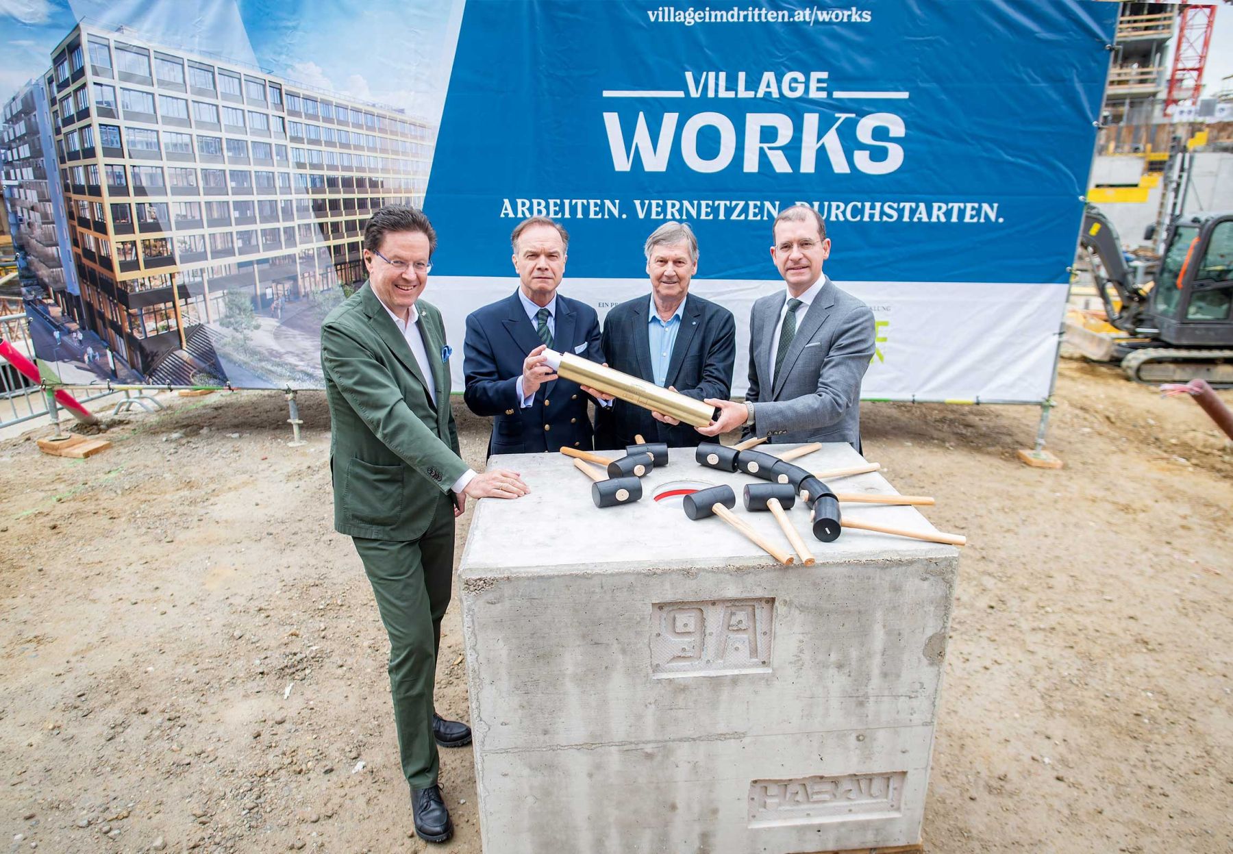 Village im Dritten | Grundsteinlegung für VILLAGE WORKS